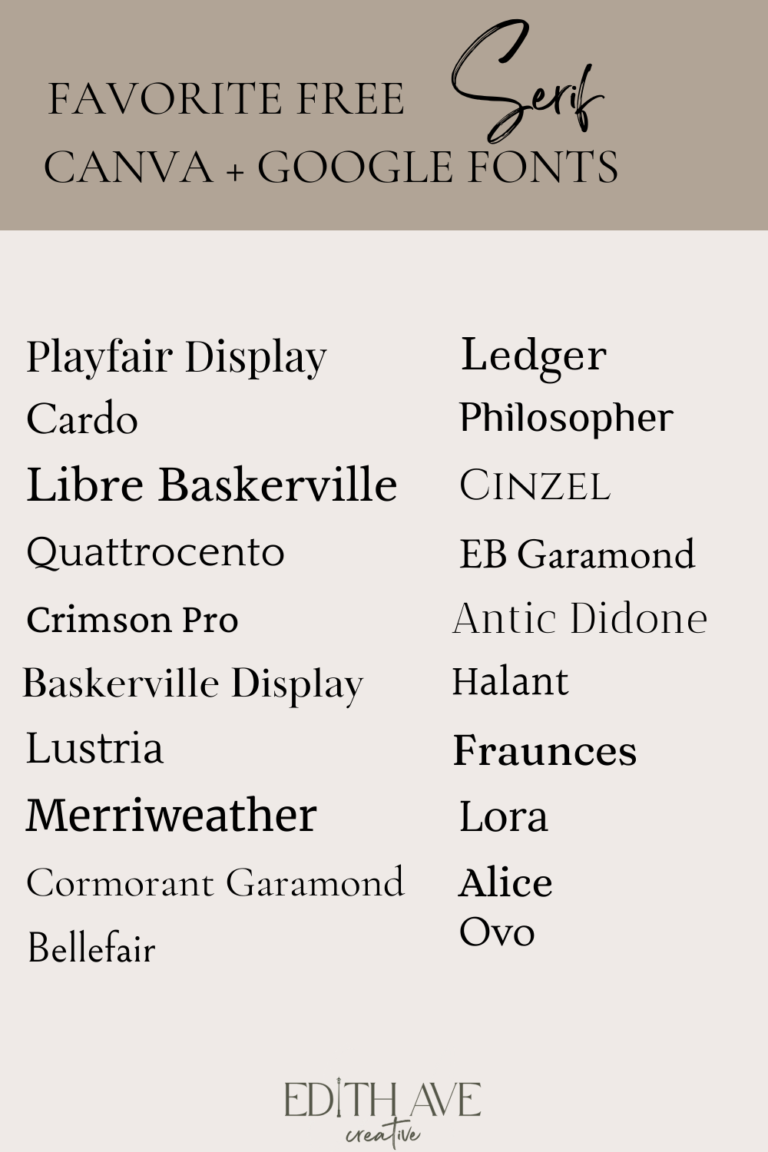 When to use each of the font types - Edith Ave Creative